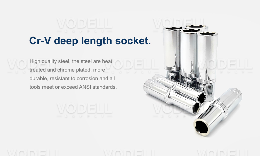VODELL 53pcs CRV Ratchet Socket Box Spanner Set Wrench Tools Set Hand ...