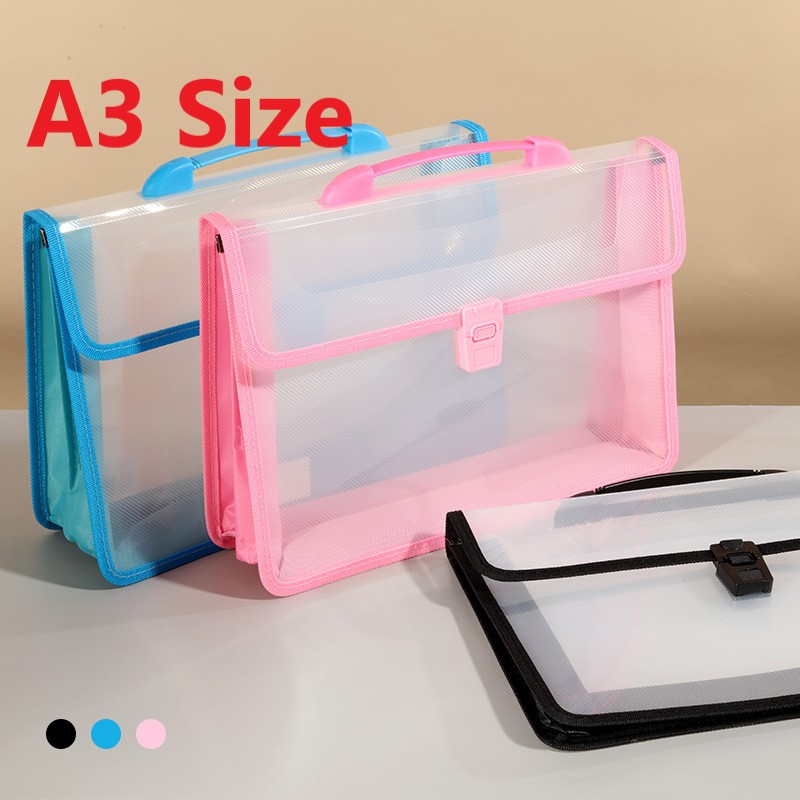 A3 Size Expanding File with Handle / A3 Size Document File Bag with ...
