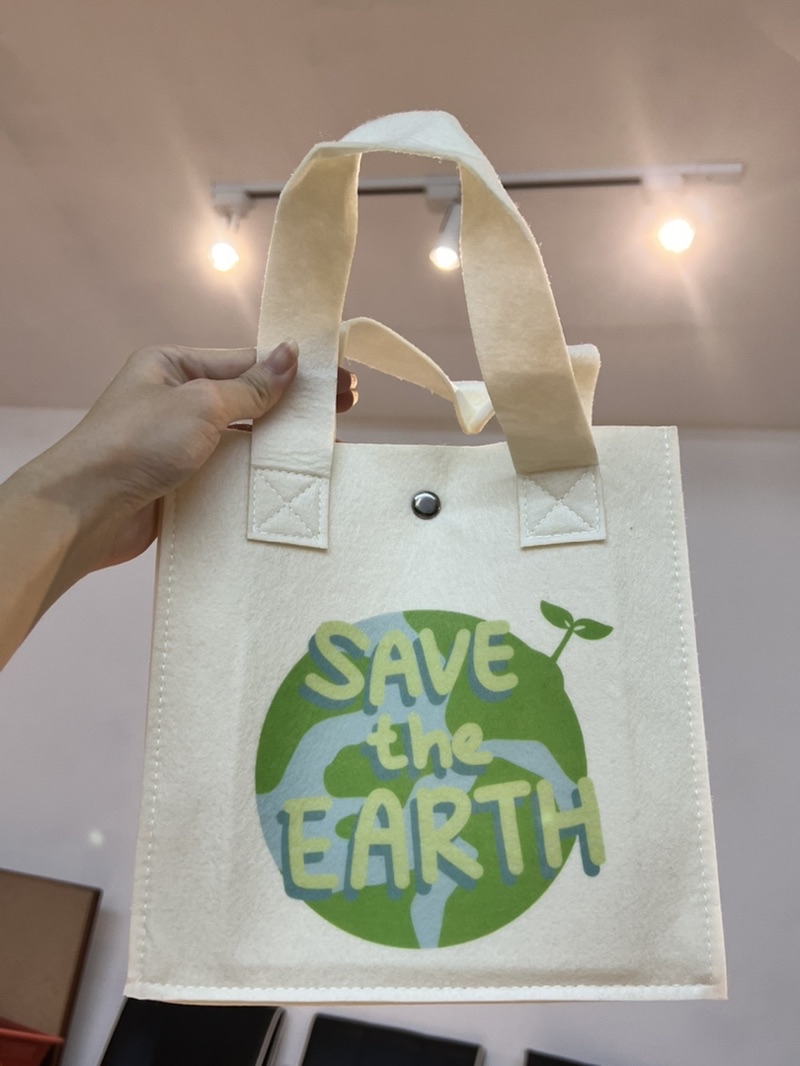 Tote Bag Go Green Love The Planet Save The Earth Canvas Bag Beg Murah ...