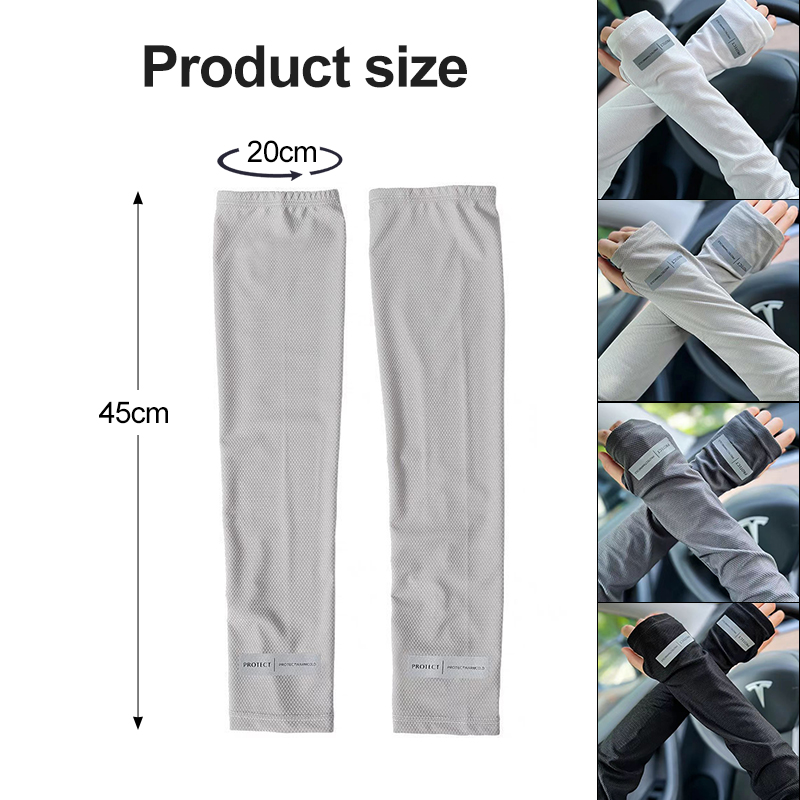 Ice Arm Sleeve Outdoor Sunscreen Long Sleeve Gloves Unisex Protection ...