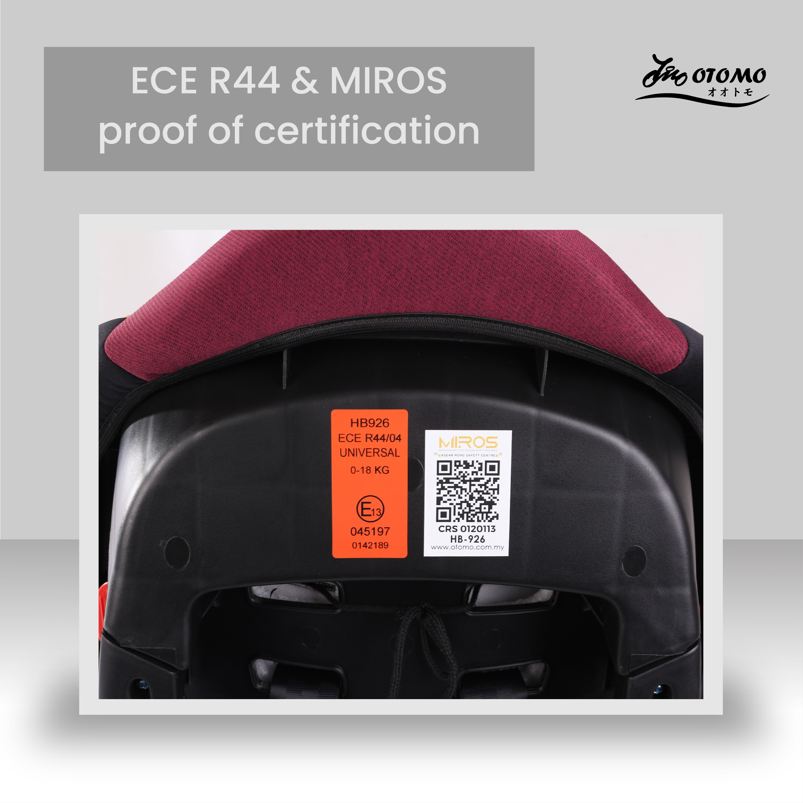 Otomo Baby Car Seat Newborn 0-18kg (Approved by JPJ & MIROS) Car Seat ...