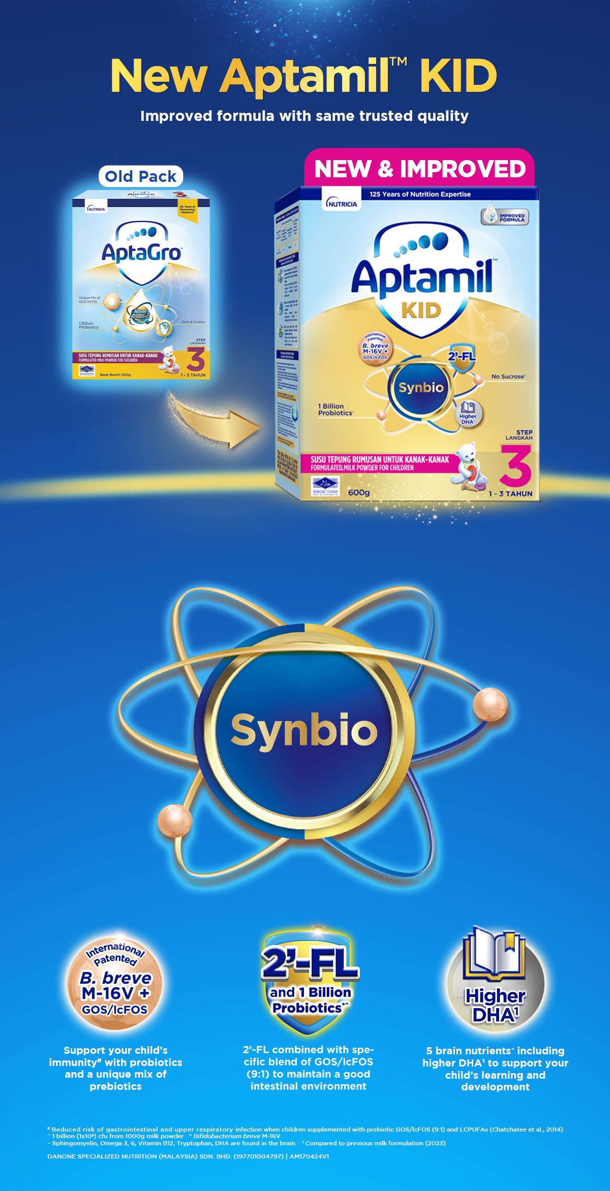 Aptamil KID Step 3 Growing Up Formula 1-3 Years (600g) (Susu, Milk Powder, 奶粉) | Shopee Malaysia