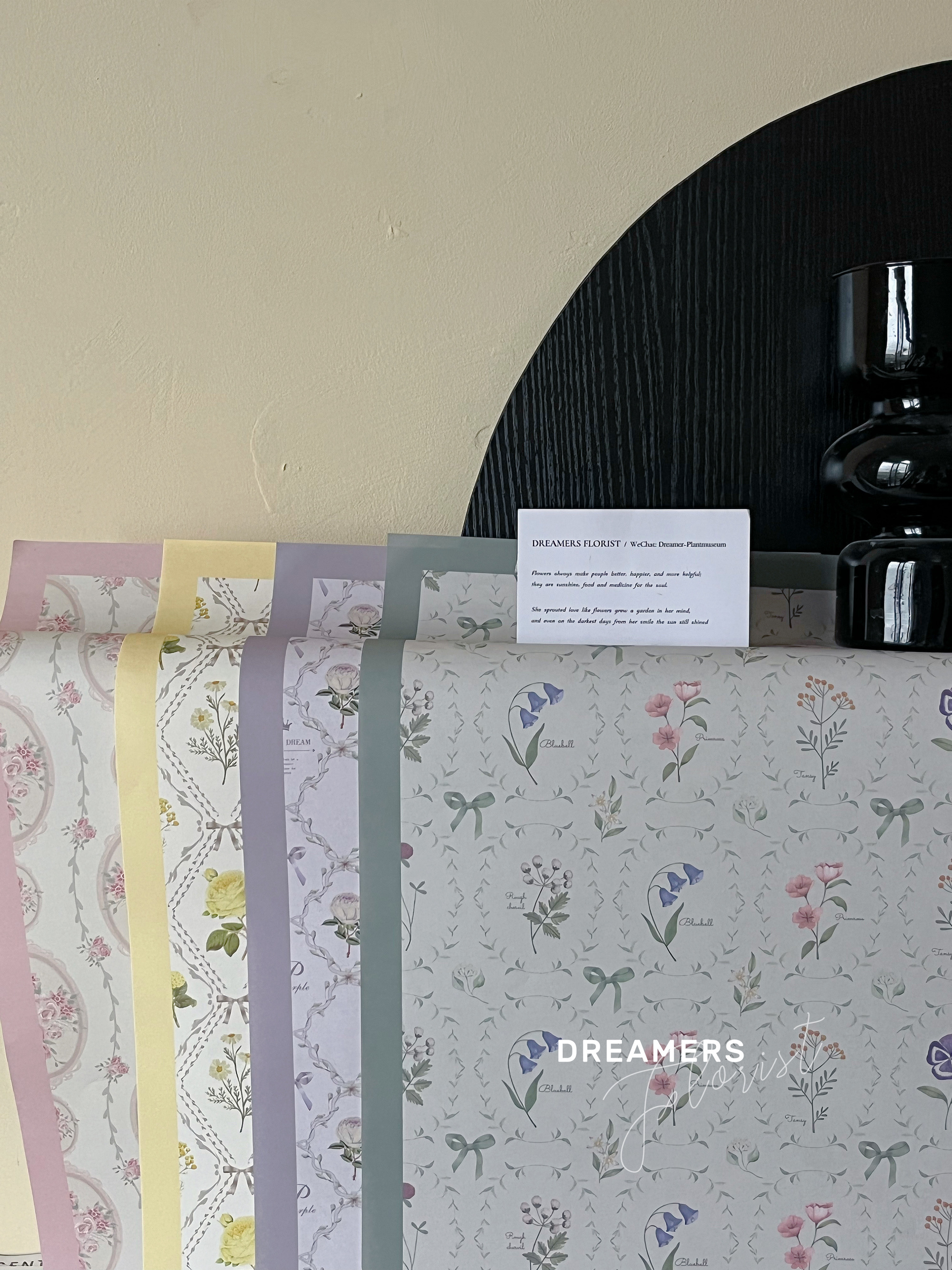 READY STOCK EzWrap.my INS Floral Flower Veins Graphic Wrapping Paper ...