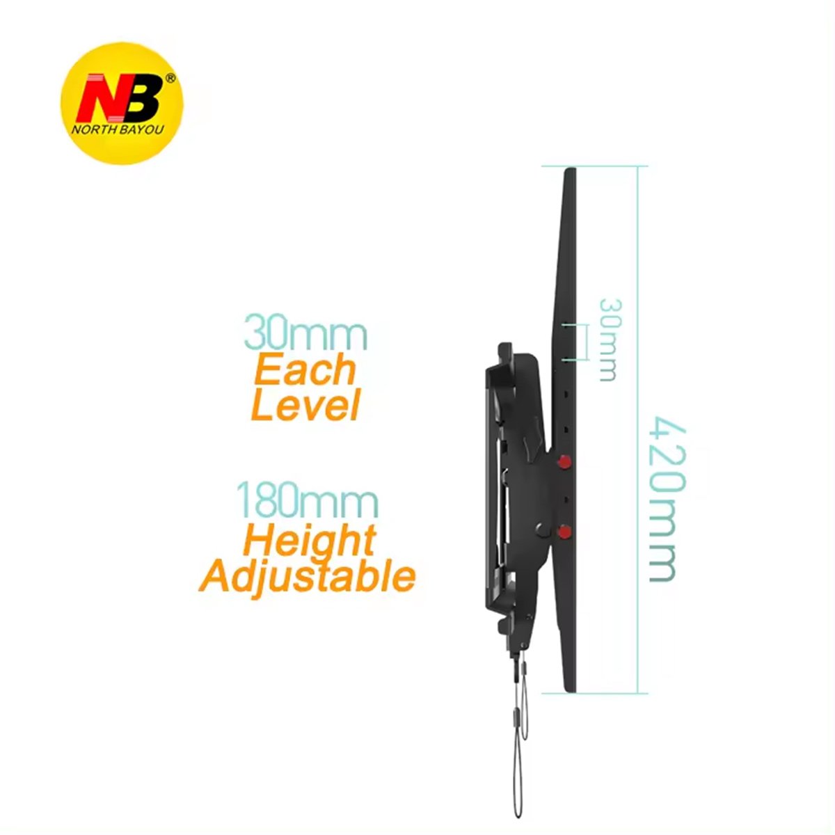 NB North Bayou DF80-T TV Wall Mount Suitable 65" to 90" TV, Max Load 68 ...