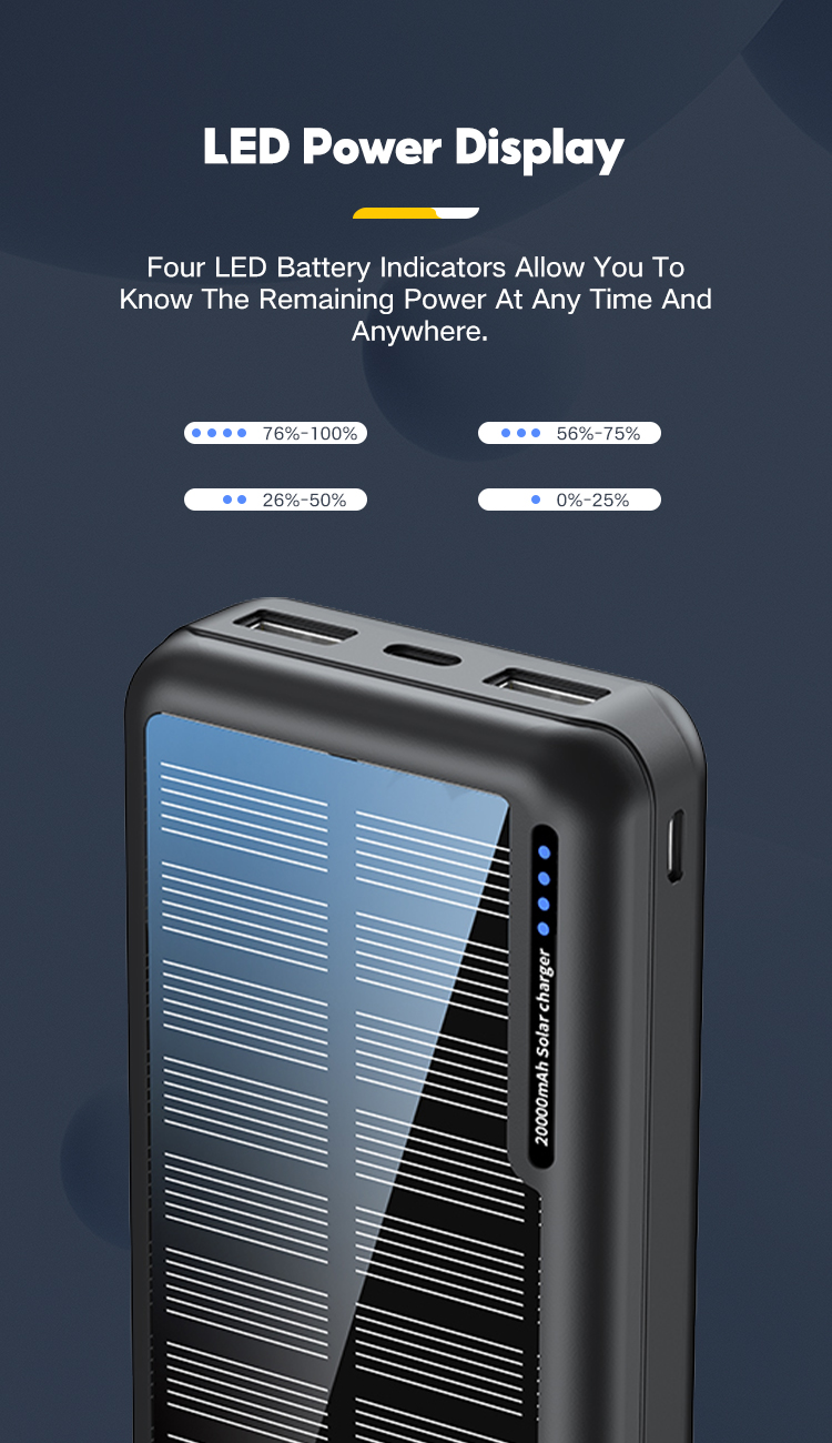 [New Arrival]Qbrand Solar Powerbank 20000mAh Fast Charging With ...