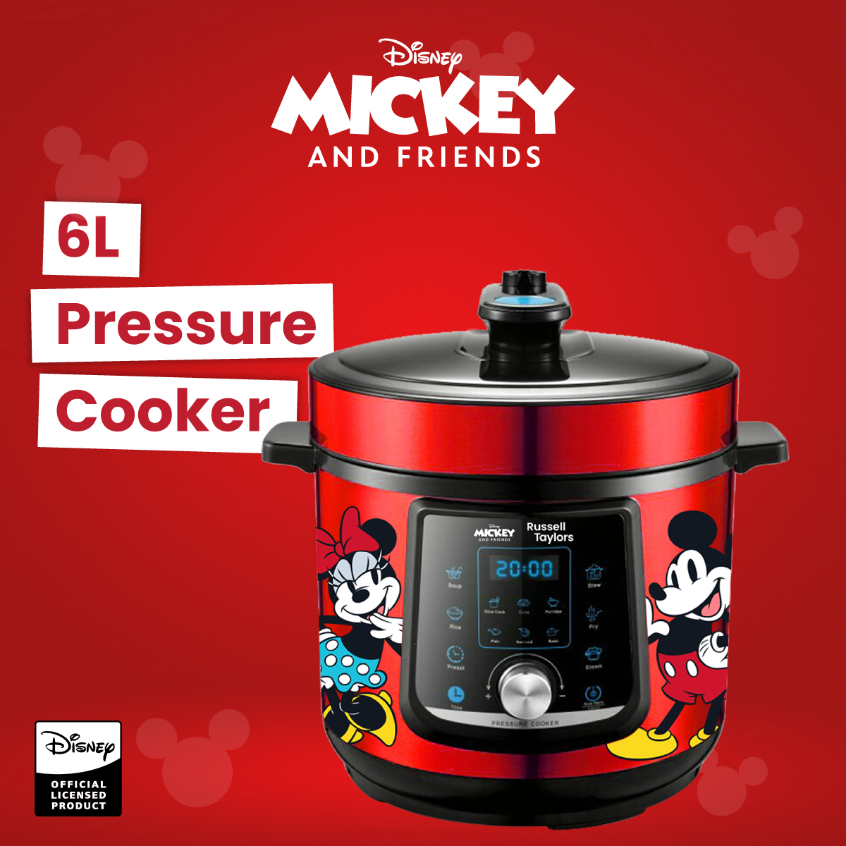 Russell Taylors x Disney Mickey And Friends Pressure Cooker Rice Cooker ...