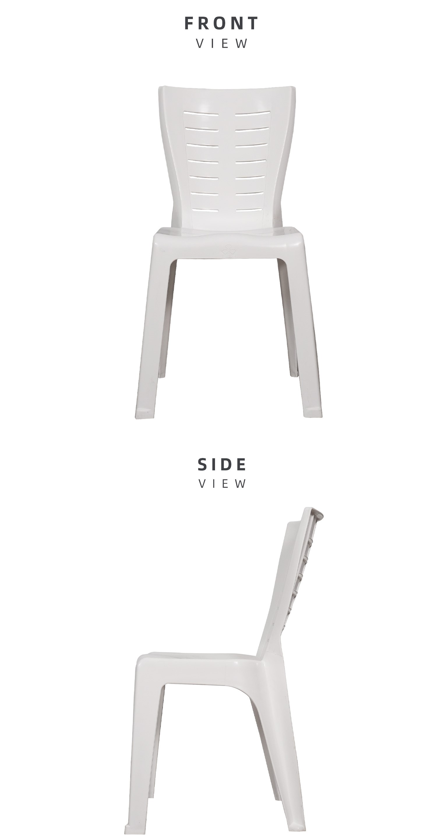 3V 2PCS Modern Stackable Dining Plastic Chair - 3VIZ701Y/3VEL701 ...