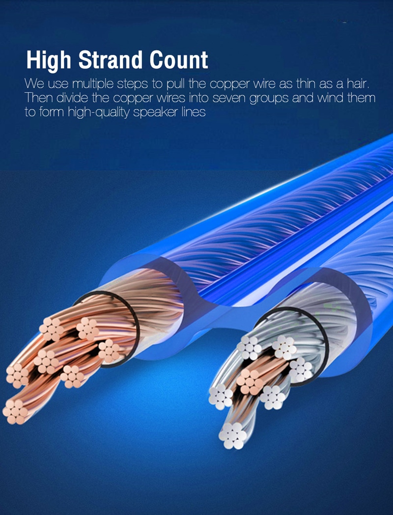 Choseal Kable Wayer Speaker Cable Pure Copper with Nerve Wire Enhance ...