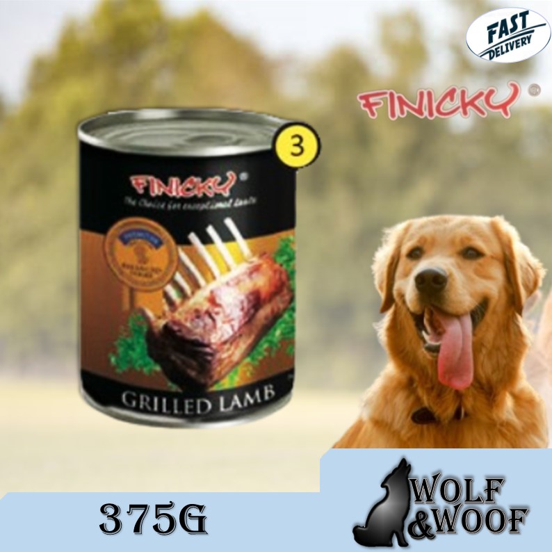 Finicky Premium Dog Can Food 375 ( Veal , Grilled Lamb , Mediterranean ...