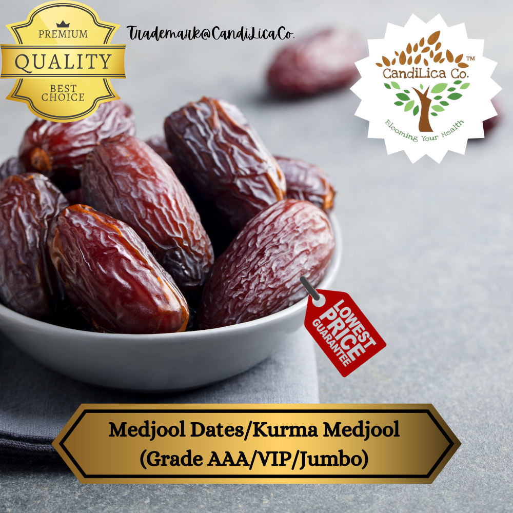 CandiLica Co. Grade AAA/VIP/Jumbo Premium Medjool Dates / Kurma Medjool ...