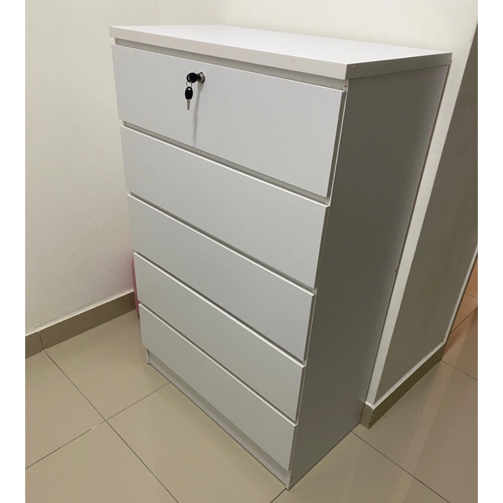 Furniture Direct MALMO XL SIZE /ESCOT 5 drawer chest with key lock ...