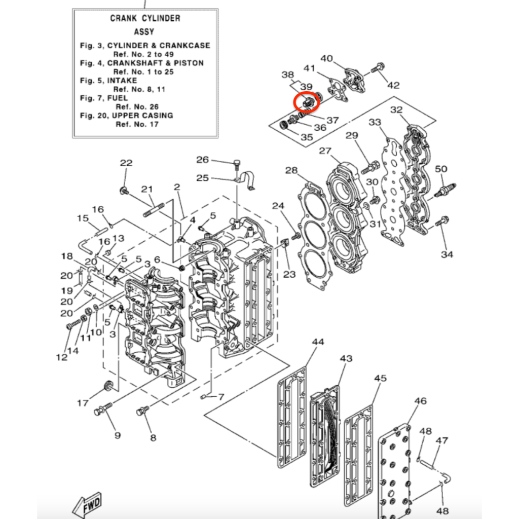 Original Pressure Control Valve E60J / E75B / 85HP (2-Stroke) Yamaha ...