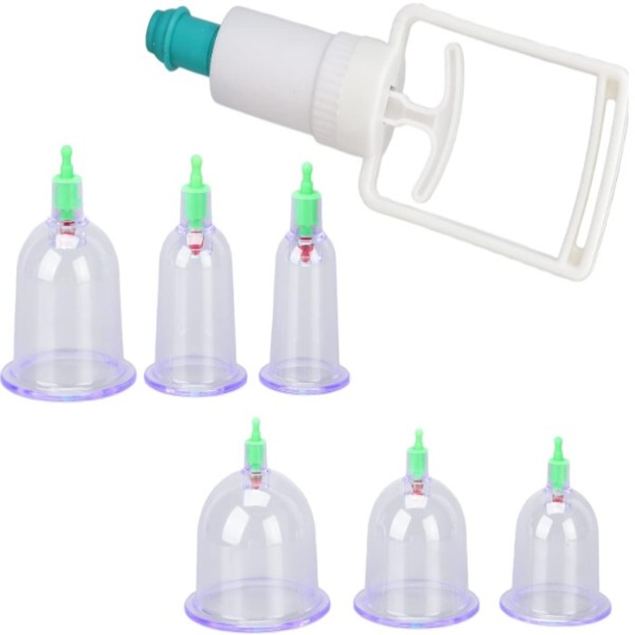 6pcs Cup Bekam Therapy Cupping Set With Suction Pump Chinese Acupoint ...