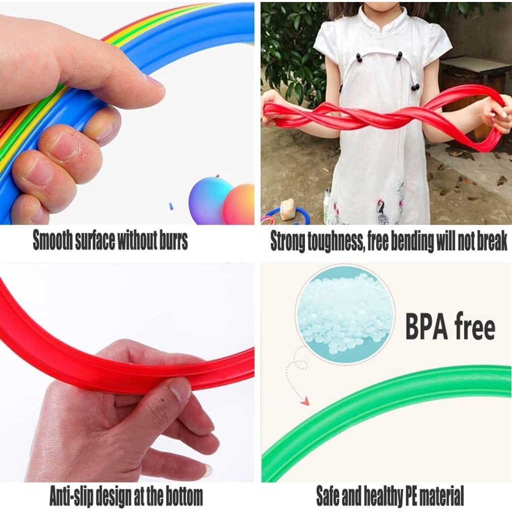 3H Fitness Juggling Ring Set of 10 Juggling Circle Jumping Ring Game ...
