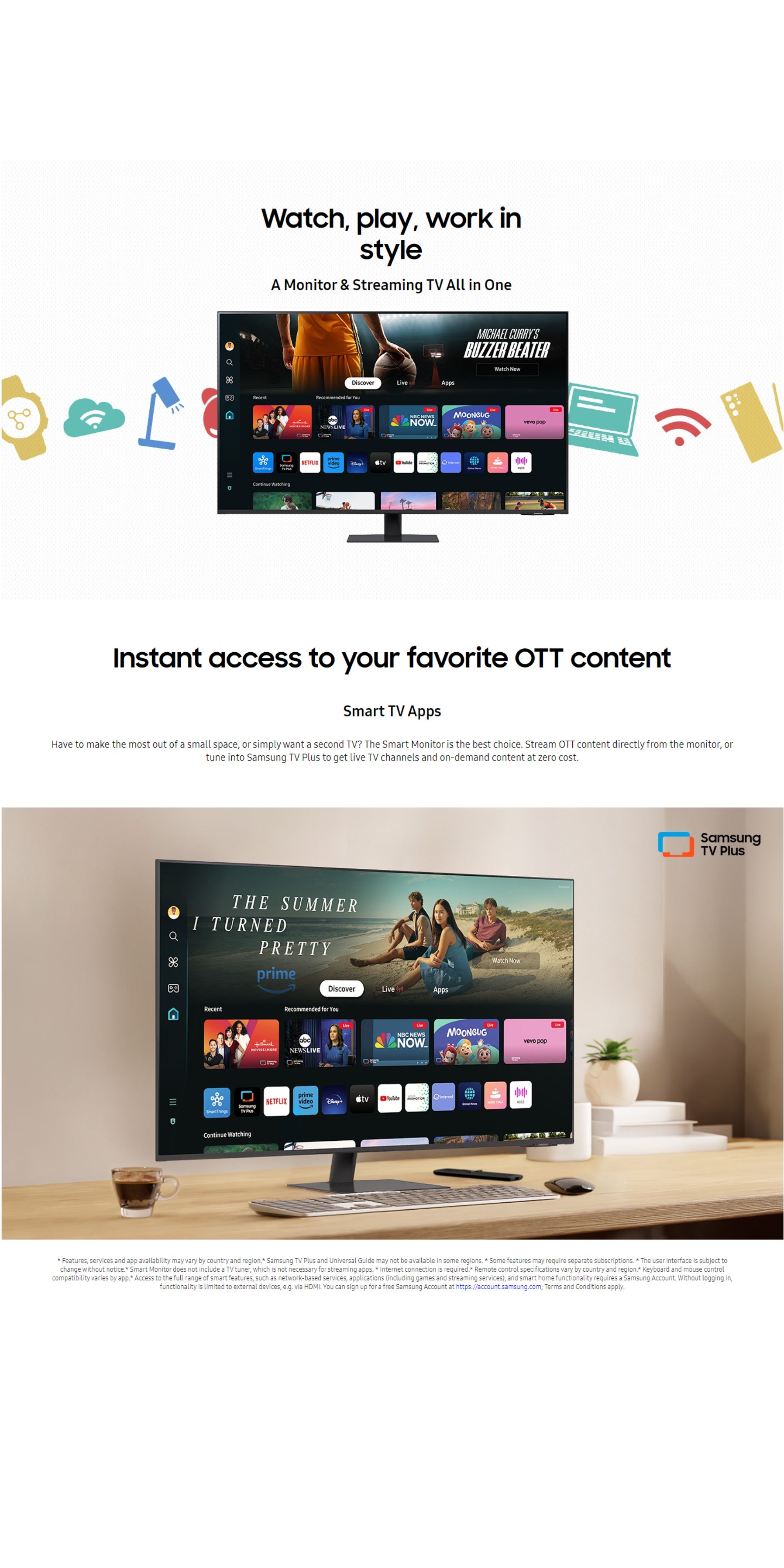Samsung 43" M7 UHD Smart Monitor | Eye Saver | PC Experience with ...