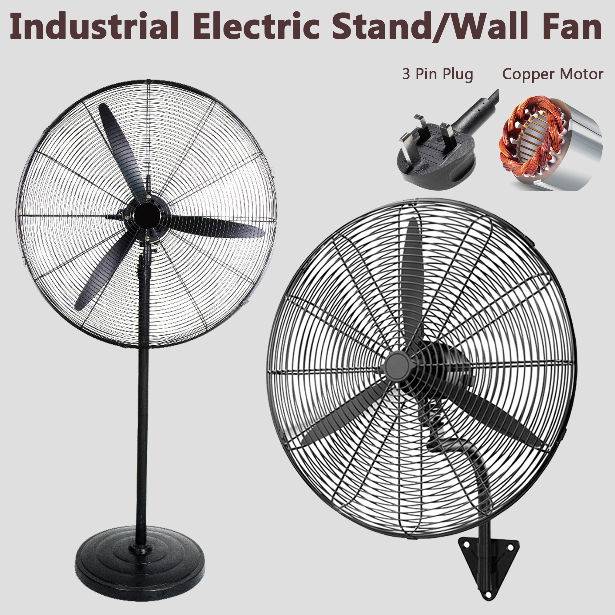 WinGuard 20-inch 26-inch Copper Metal Clad Industrial Electric Stand ...