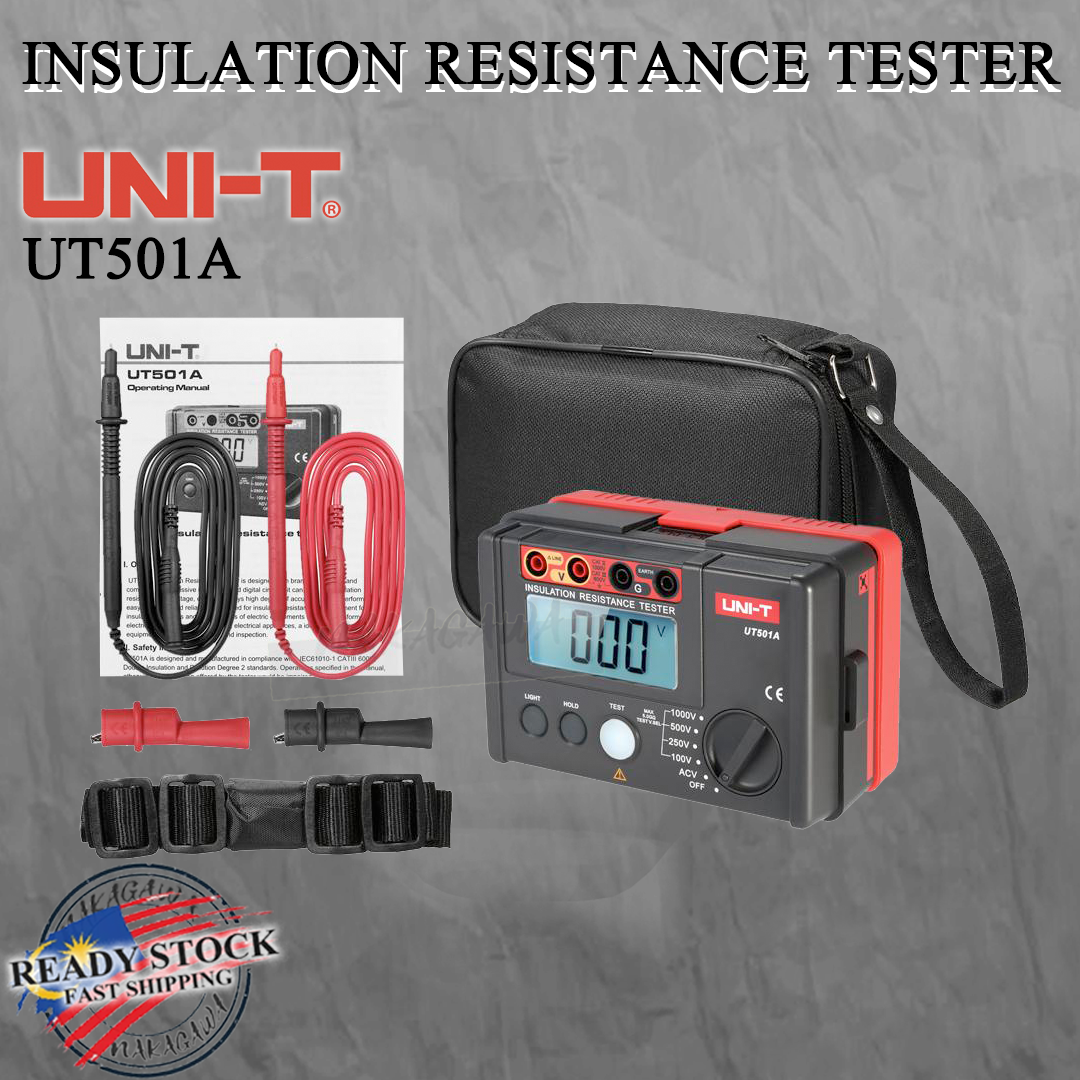 UNI-T UT501A 1000V INSULATION EARTH GROUND RESISTANCE METER AUTO RANGE ...