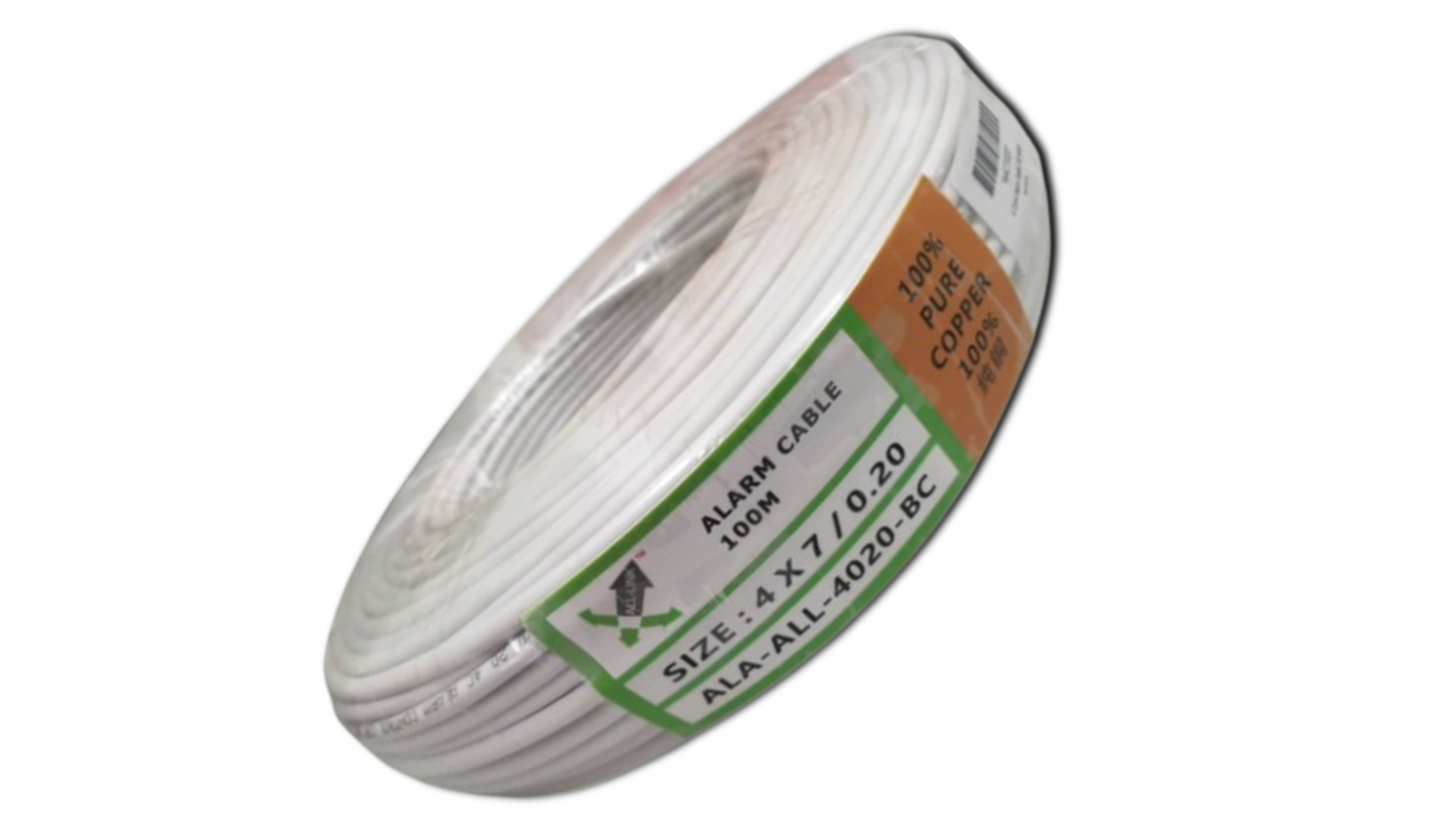 Home Alarm 4 Core Wire Cable 4x7 / 0.20 Thick 100m 100 Meter 100% Pure ...