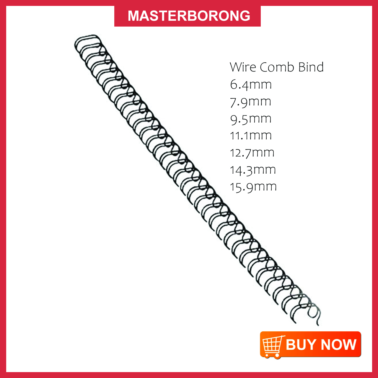 masterborong Wire Comb Binding Comb Steel Wire Binding Spines Wire O ...