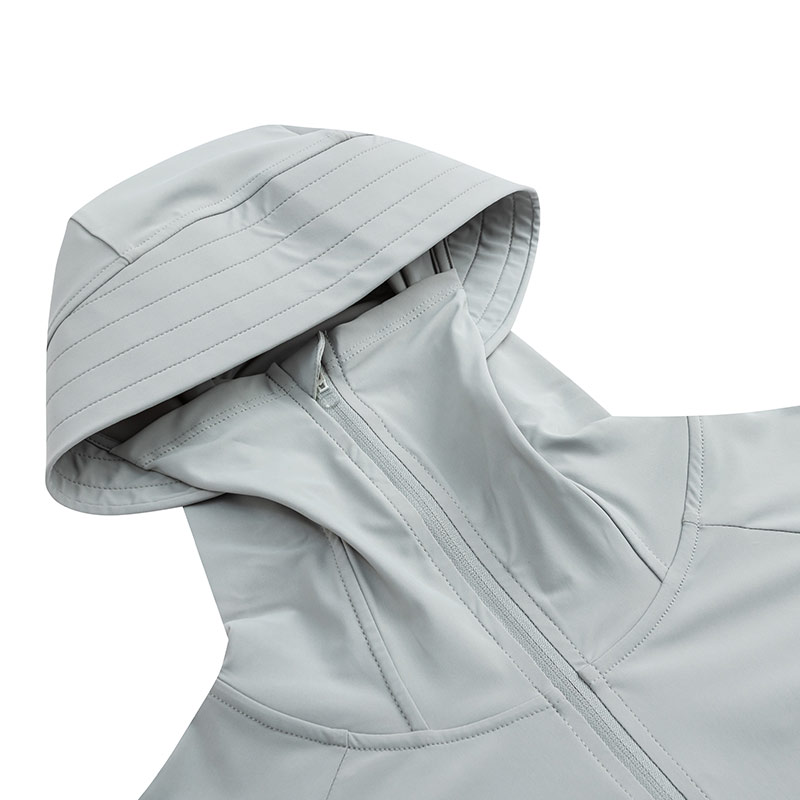 ANTA Women A-UV PROTECT Hooded Knit Sports Jacket 1624B7704-3- Grey ...