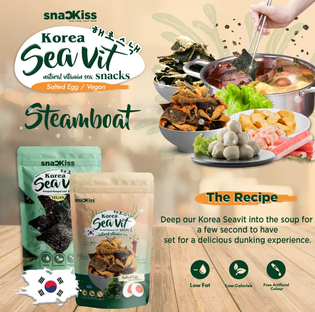9 FLAVOURS - Seavit Crunchy Korea Seaweed snack SEA-VIT Korea Octopus ...
