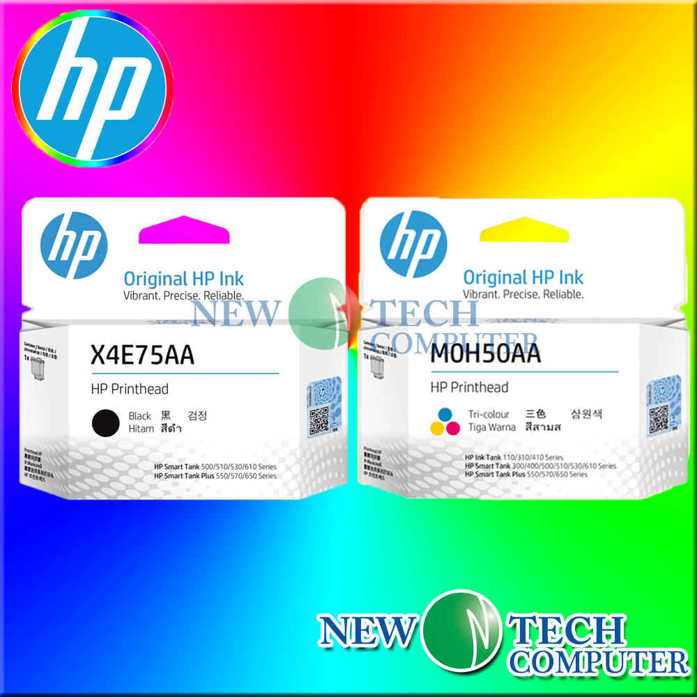 HP X4E75AA Black M0H50AA Color Inktank Printhead For HP Smart Tank ...