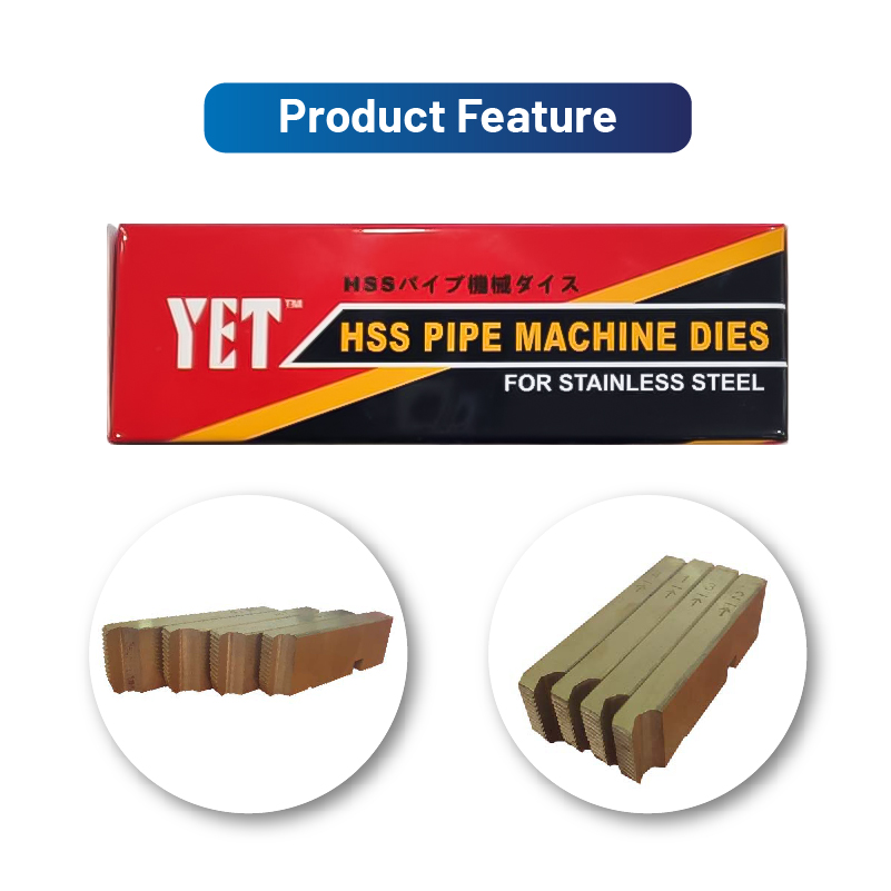 YET 1/2"-3/4", 1"-2", 2½"-3" Heavy Duty Titanium Pipe Dies (For REX ...