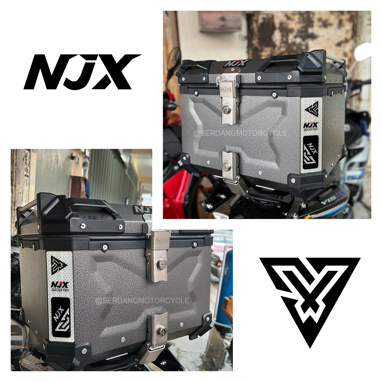 [2PCS] NJX Pelekat Reflektif 3M Reflector Sticker Yellow Silver Spare ...