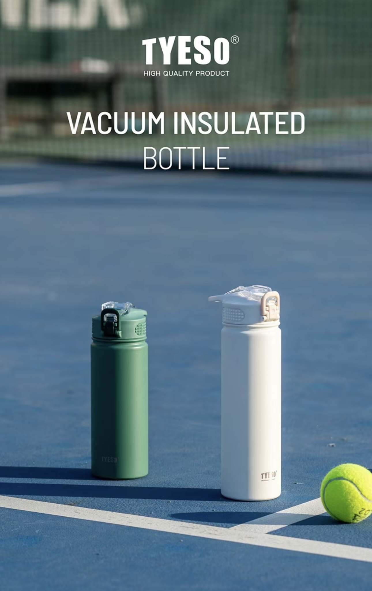 TYESO Vacuum Insulated Tumbler Bottle With Handle (600ml/750ml) TS ...