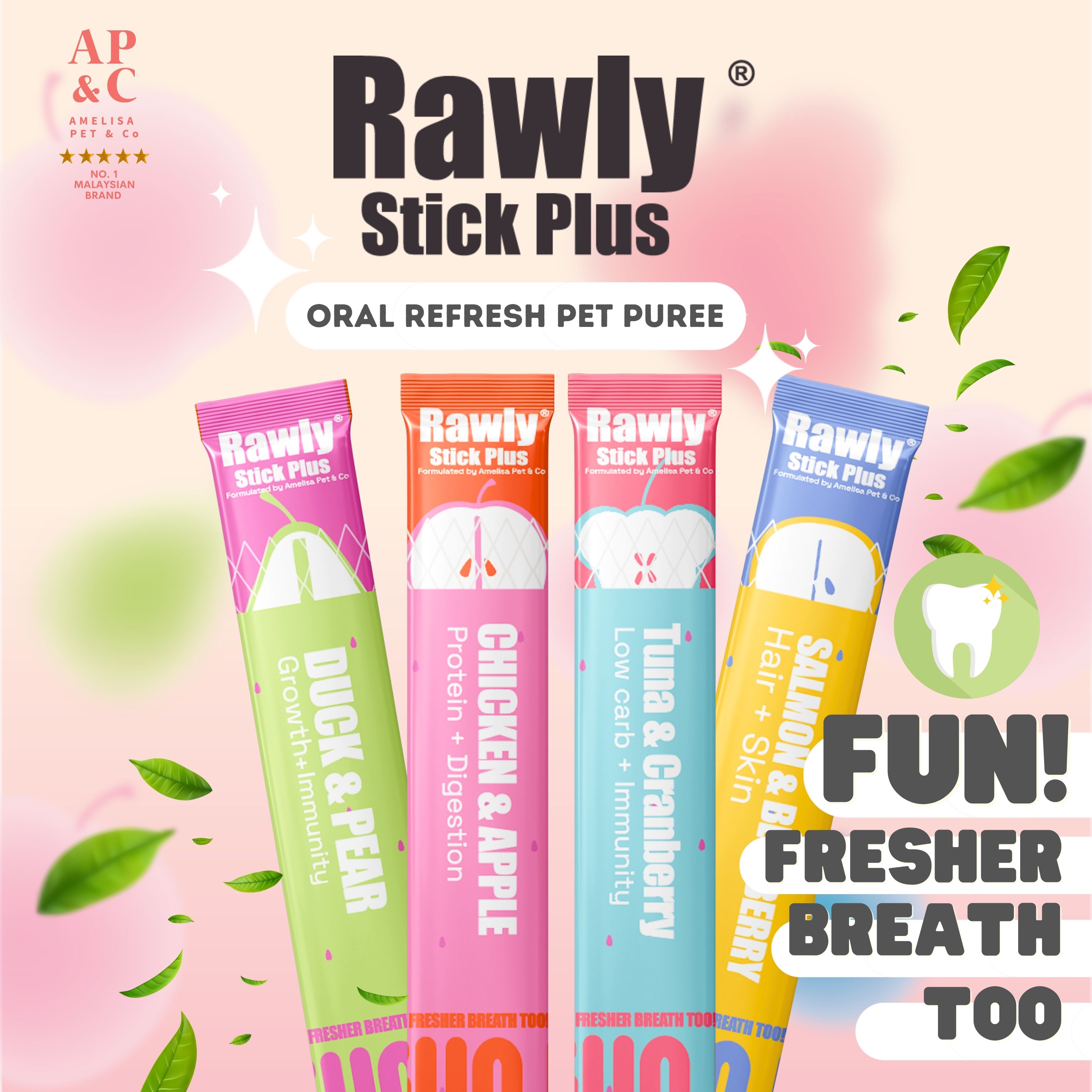 Amelisa Pet & Co. Rawly Stick Plus Put Puree Stick | Shopee Malaysia