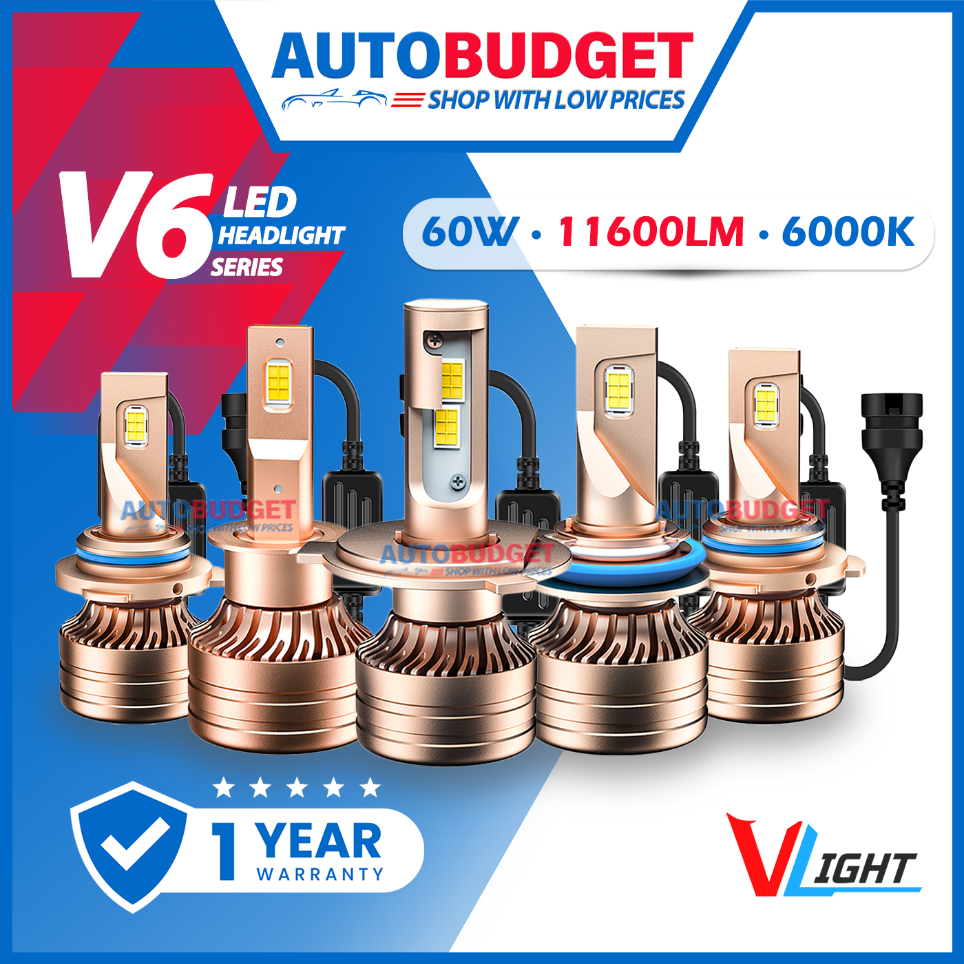 PERODUA Bezza V7 V6 V9 VLight Premium LED Car Headlight H11 Lampu LED ...