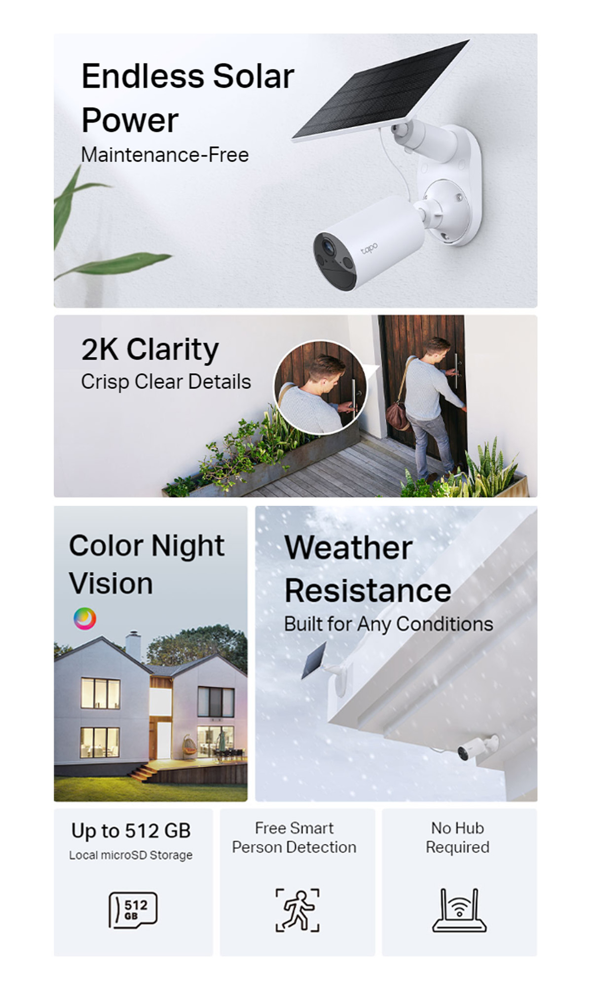 TP-Link TAPO C410 C410 KIT 2K/3MP Wire Free Solar Powered CCTV Camera ...