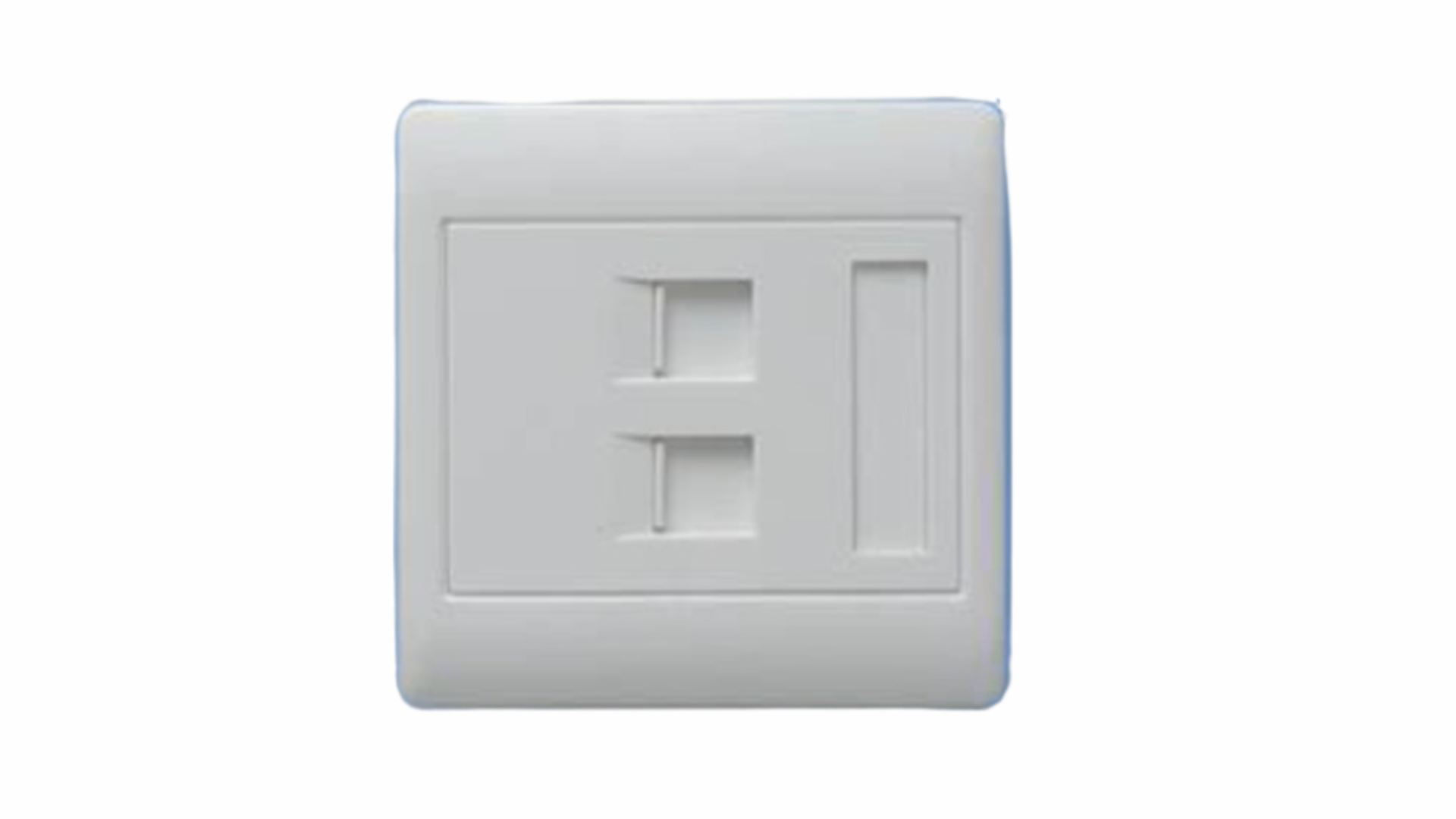 Faceplate Double 2 Gang Slot Cat5e Cat6 Cat3 Telephone Internet Modular ...