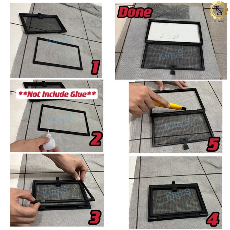 Kim.S DIY Frame Mosquito Netting Black Frame Mosquito Netting ...