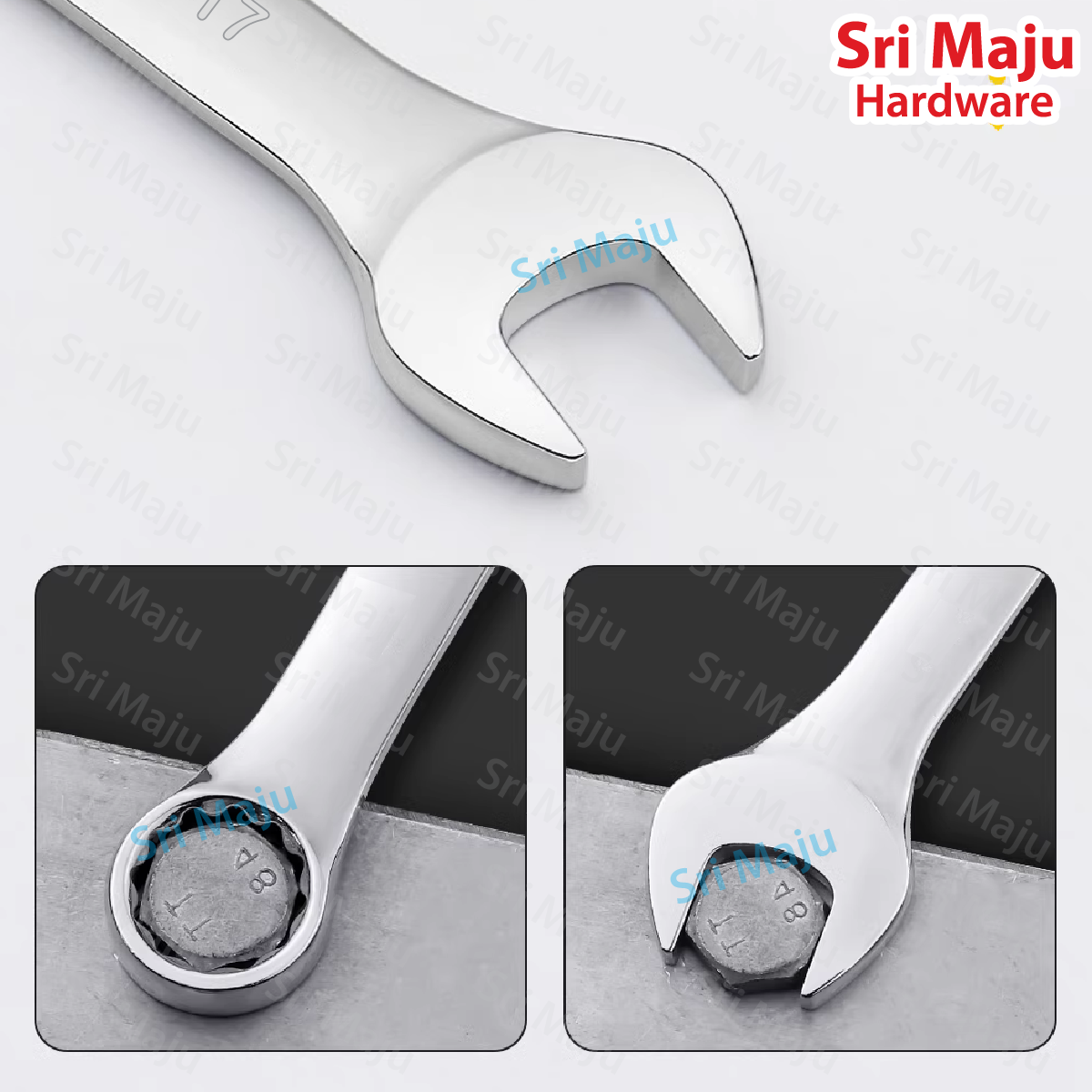 MAJU Quality Cr-V Combination Wrench Spanner Chrome Vanadium CRV Metric ...