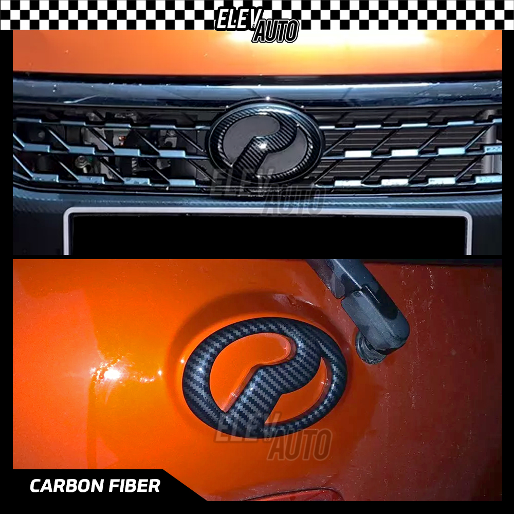 Perodua Axia 2014-2022 CARBON BLACK 3D Logo Emblem Trim Front Rear ...