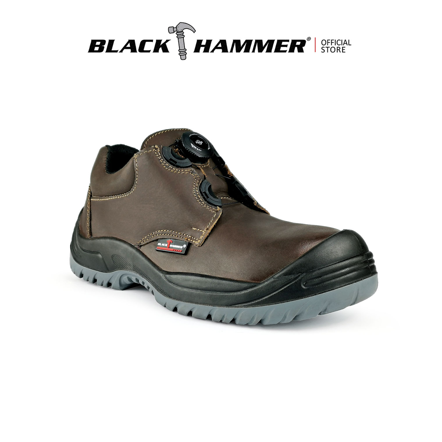 Black Hammer Men Low Cut with Fastlock Safety Shoe BH-1505-BI | Shopee ...