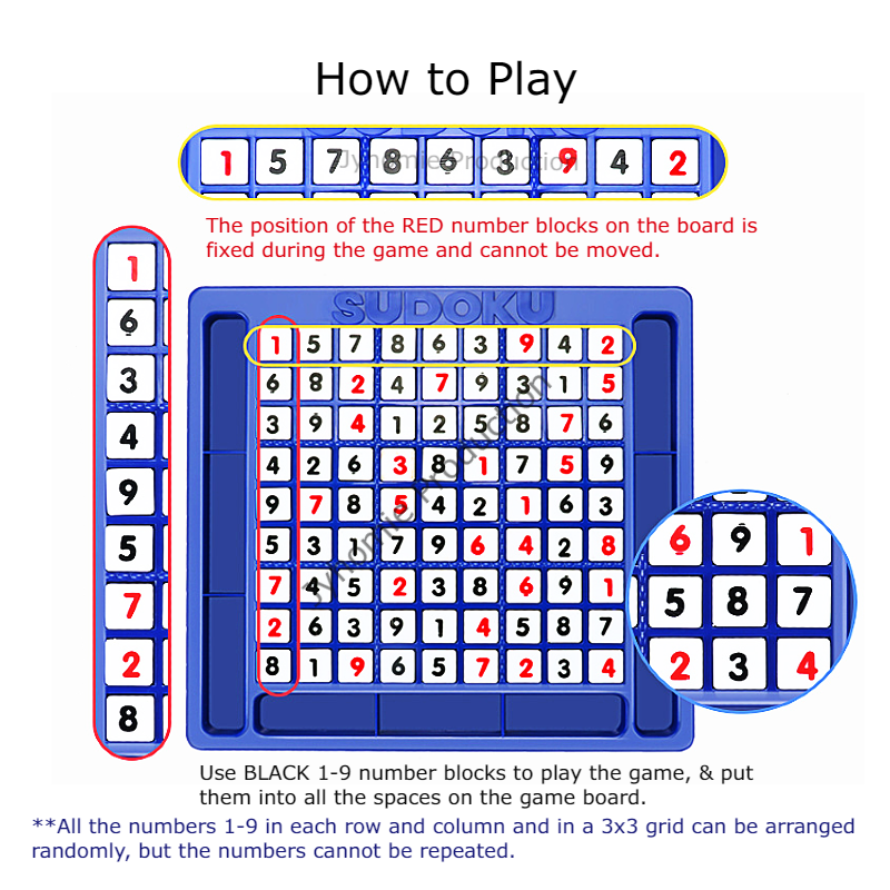 Board Game Sudoku Children Puzzle Board Games for Kid Learn Math ...