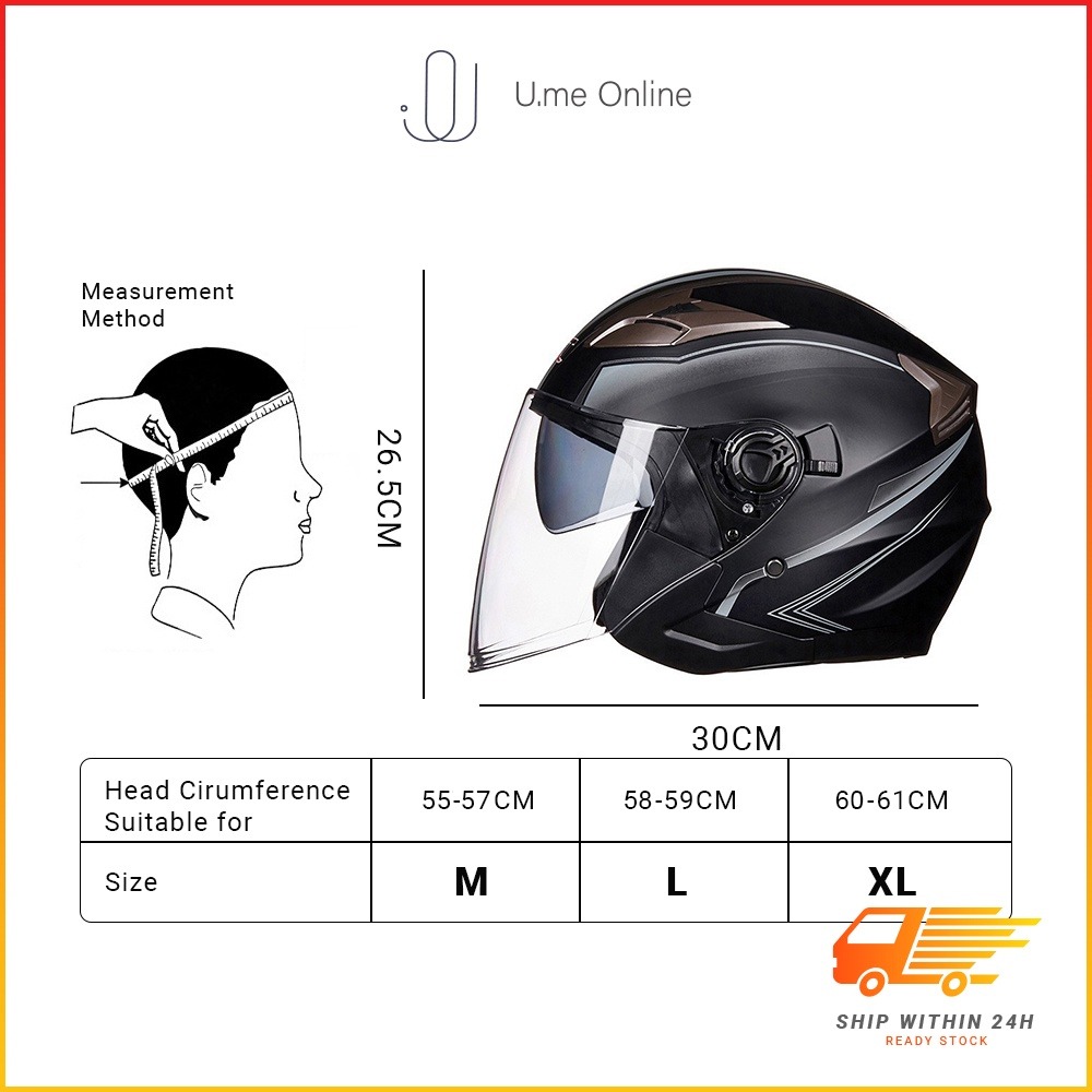 GXT Helmet Motor Motorcycle Helmet Double Lens Motosikal Bike helmet ...