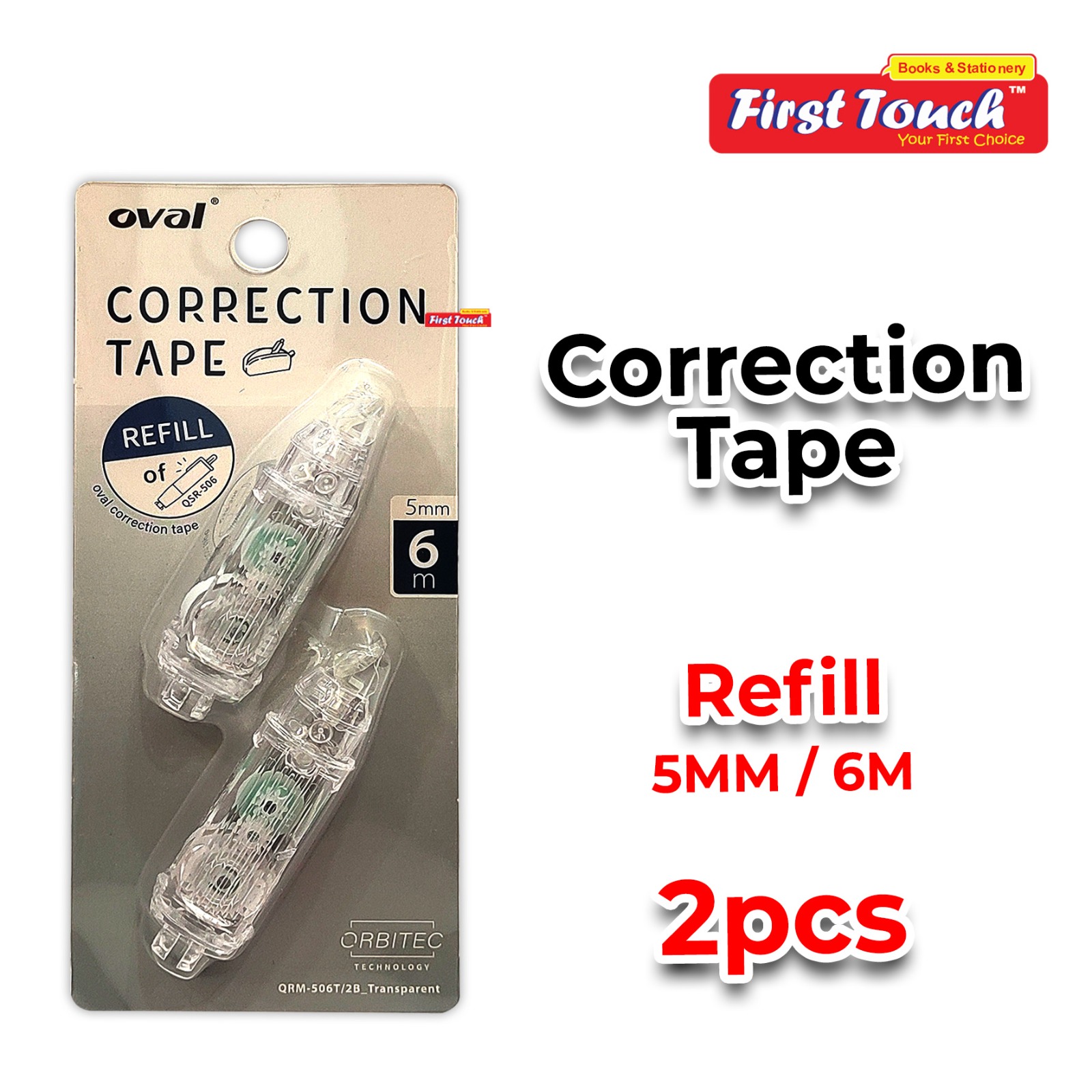OVAL Orbitec Correction Tape Refillable 5mm x 6meter 360°Rotating ...