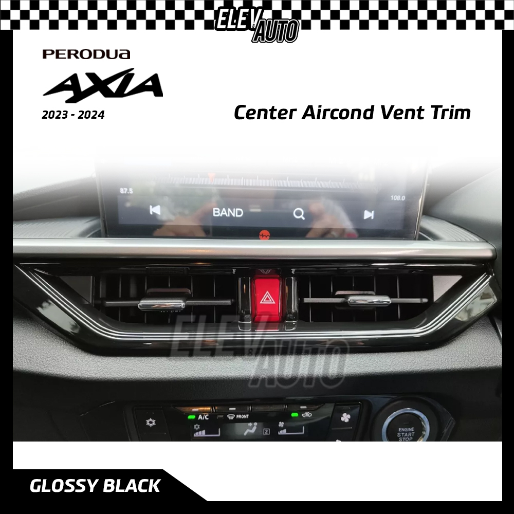 Perodua Axia 2023 2024 Center Aircond Vent Trim Carbon Fiber Black ...