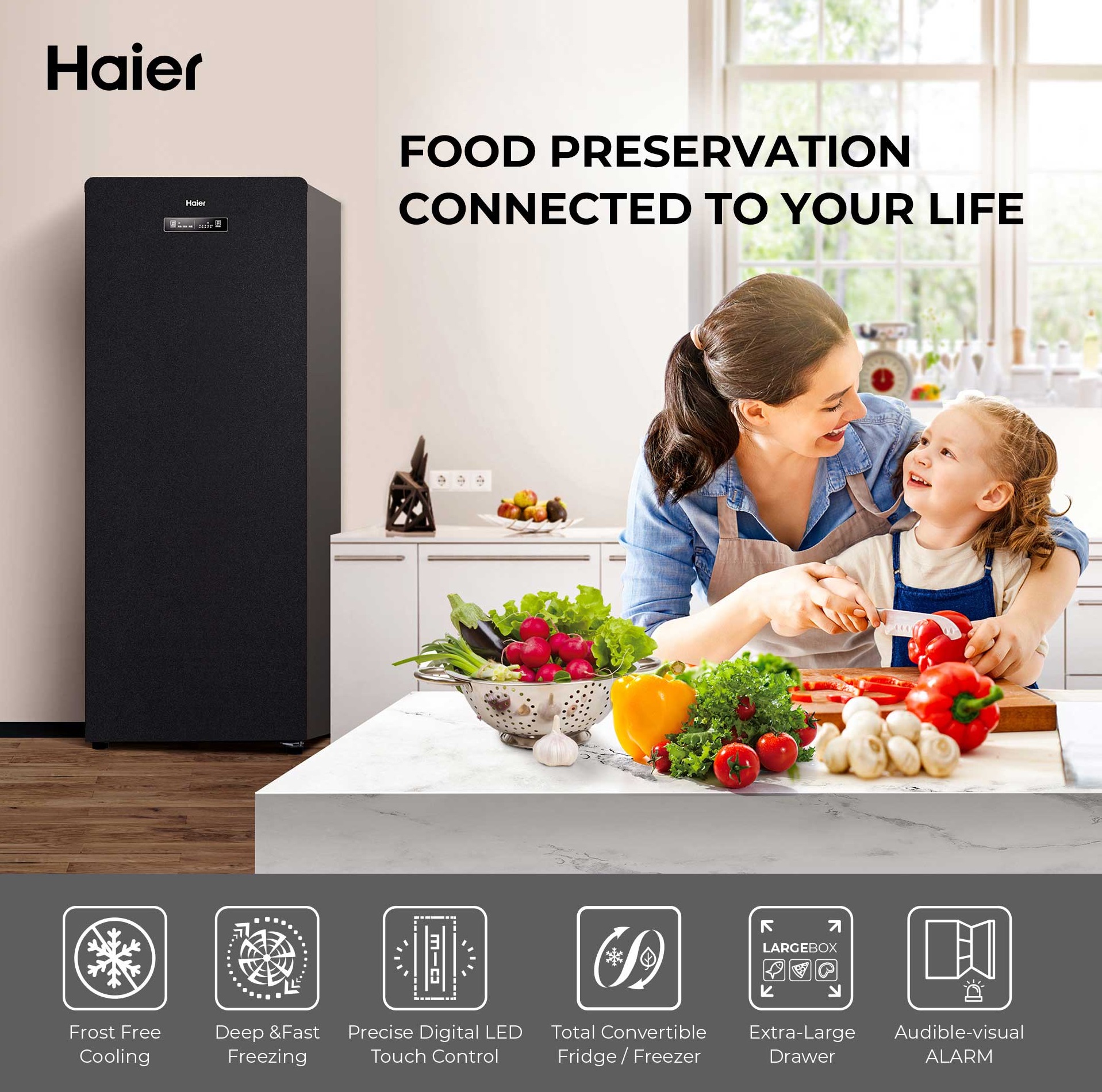 Haier Upright Freezer (Freezer Fridge) | HUR-181NE PUF-1350D (1 Door ...