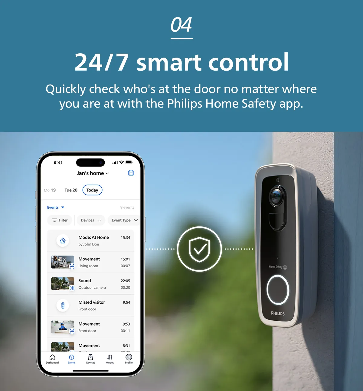 PHILIPS Home Safety Wireless Video Doorbell 5000 Series HSP5300/01 ...