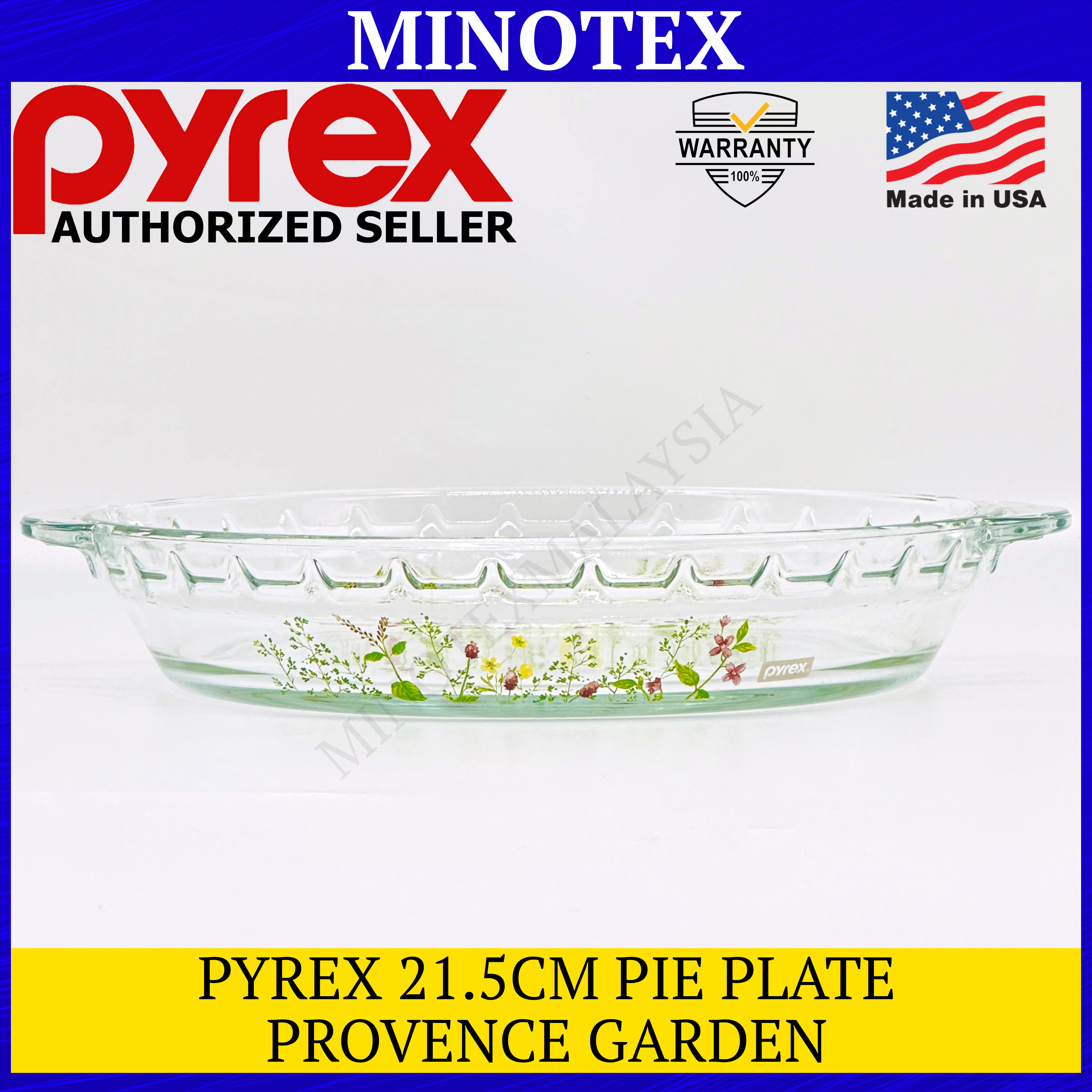 Pyrex 21.5cm Pie Plate Heat Resistant Borosilicate Glass/ Mangkuk Pyrex ...