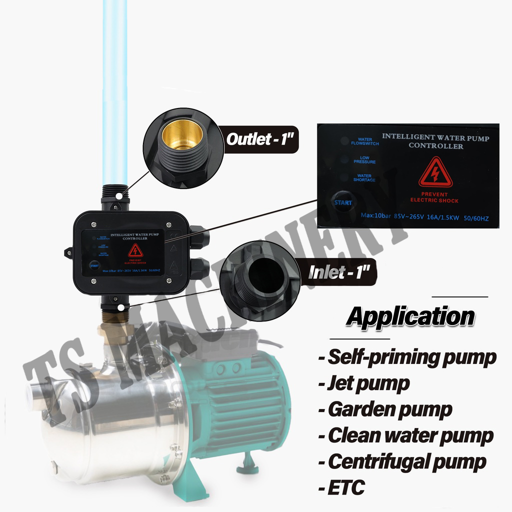 PRESSURE CONTROLLER 1HP 240V 1.1kW AUTOMATIC SWITCH ELECTRONIC PRESSURE ...