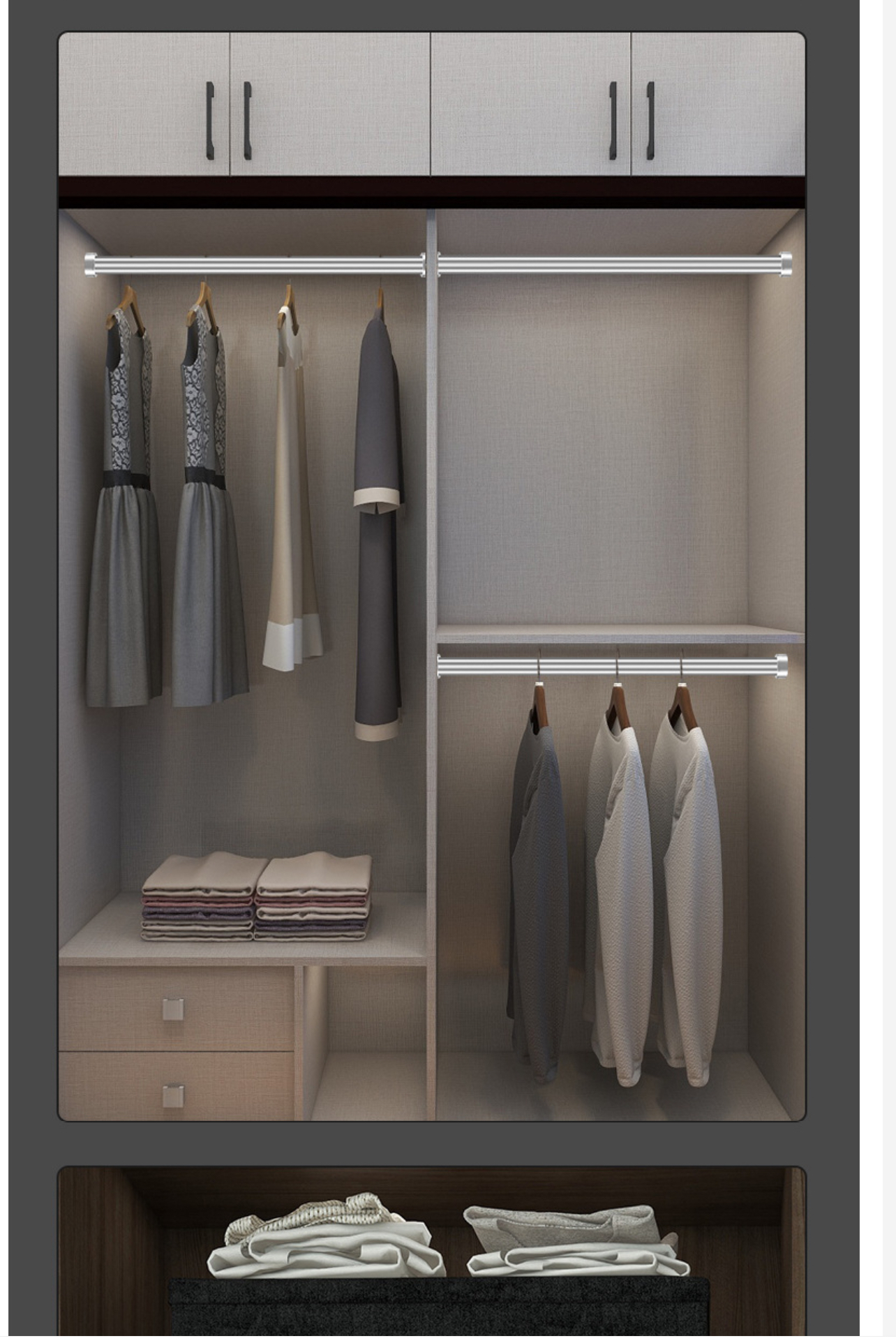 ClassAHW 25mm 19mm Metal Chrome Oval Pipe Holder V Bracket Wardrobe ...