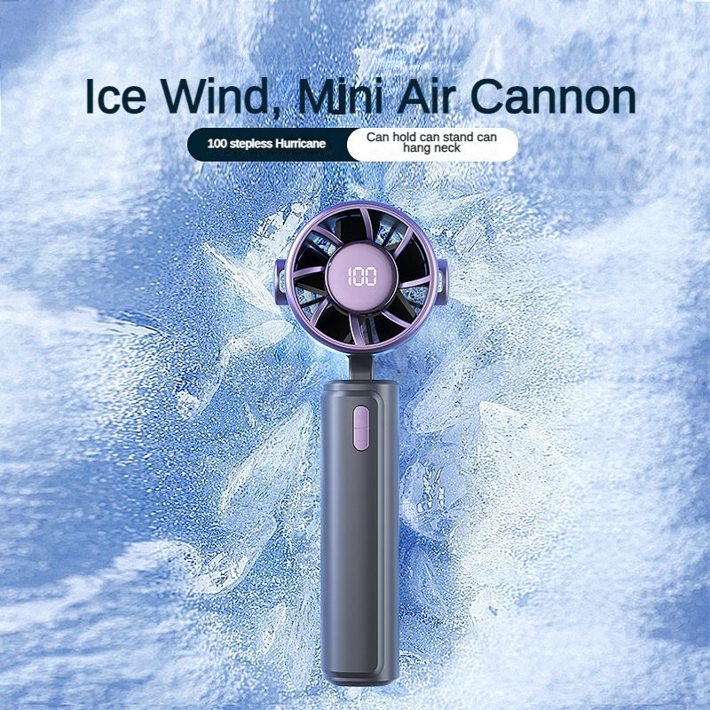 100 Speeds Portable kipas mini USB Rechargeable Foldable Neck Fan with ...