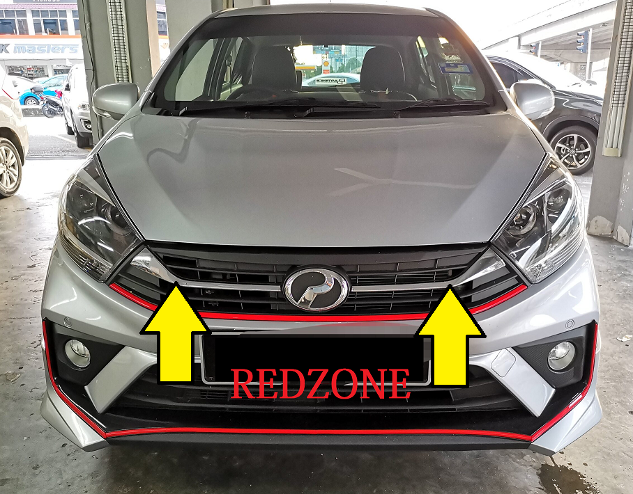 ORIGINAL PERODUA AXIA 2019 ADVANCE FRONT BUMPER GRILLE MOULDING CHROME ...