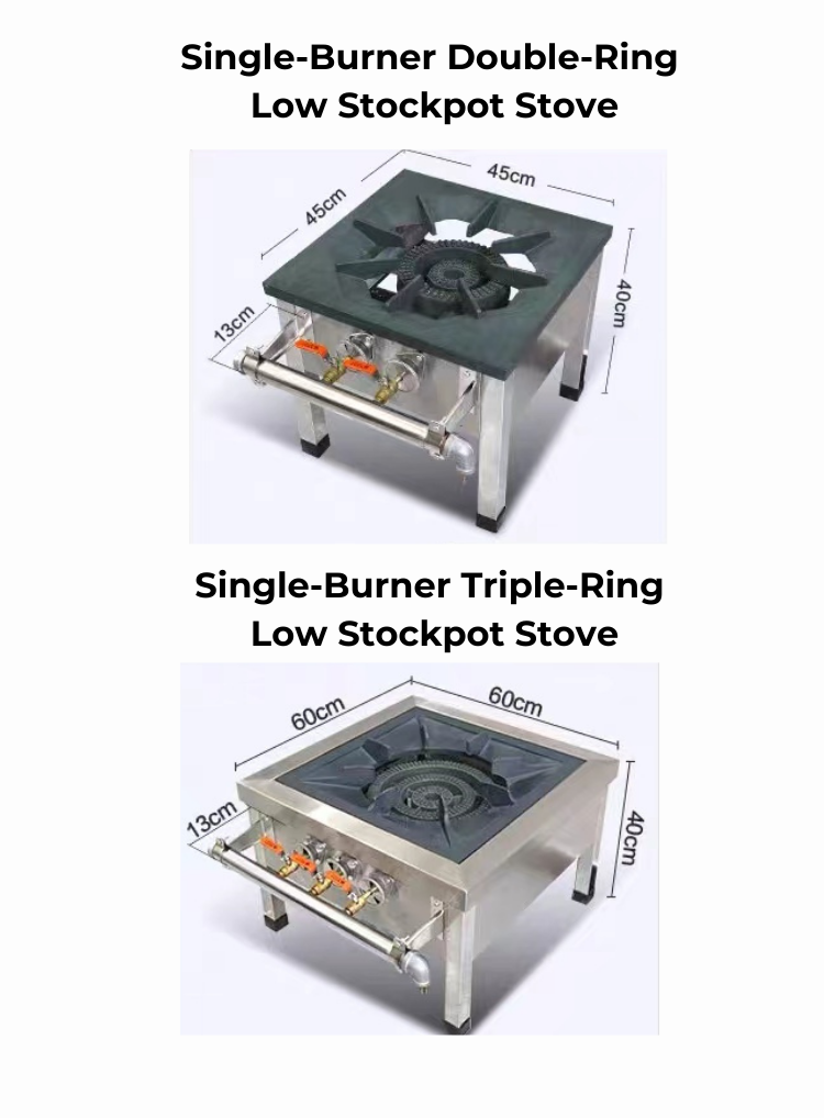 Commercial Low Stockpot Stoves – Single-Burner Double-Ring & Triple ...