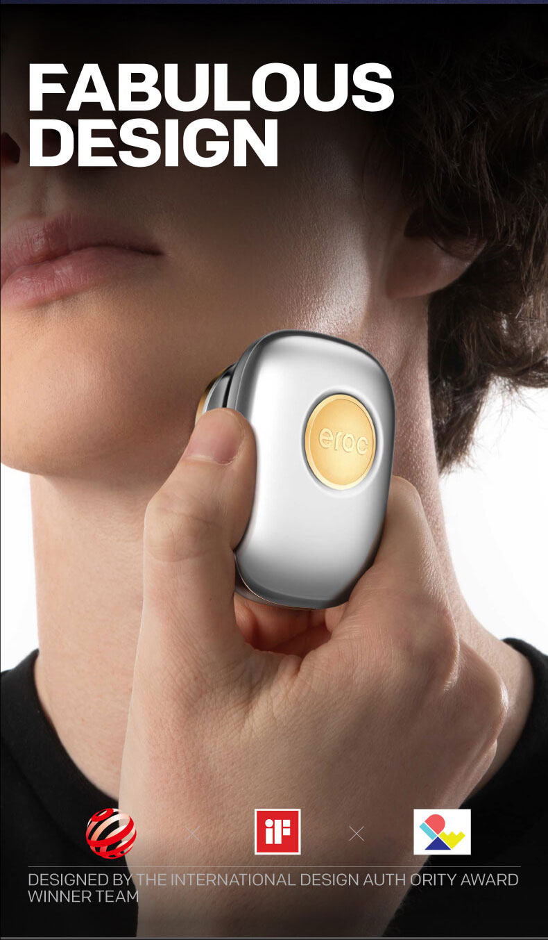 EROC Magic Stone Mini Shaver Portable Electric Shaver for Men IPX 7 ...